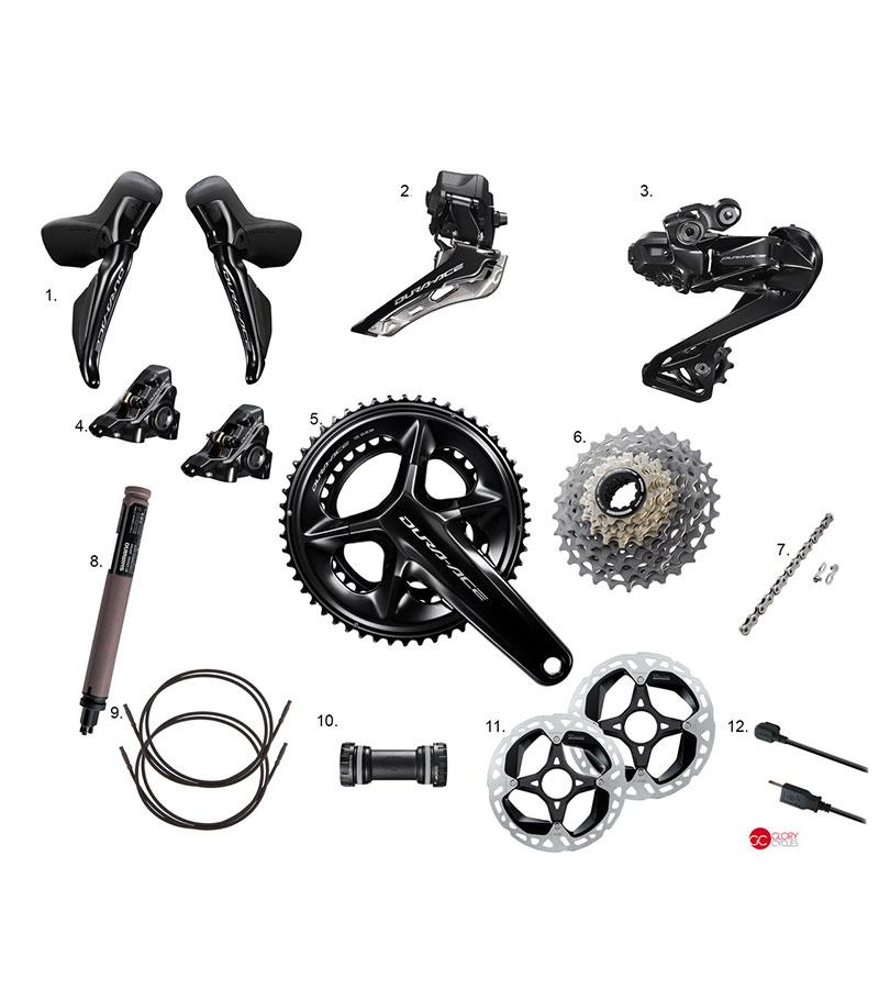 SHIMANO - Dura Ace R9270 Di2 Disc Groupset - FC 52/36T/170mm/CS 11-30T ...